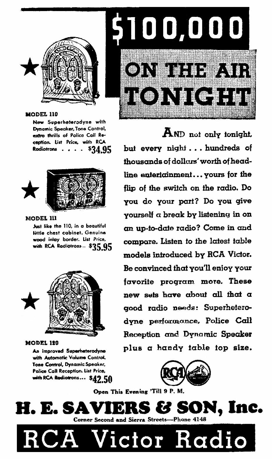 RCA Model 111 Compact Table Radio (1933)
