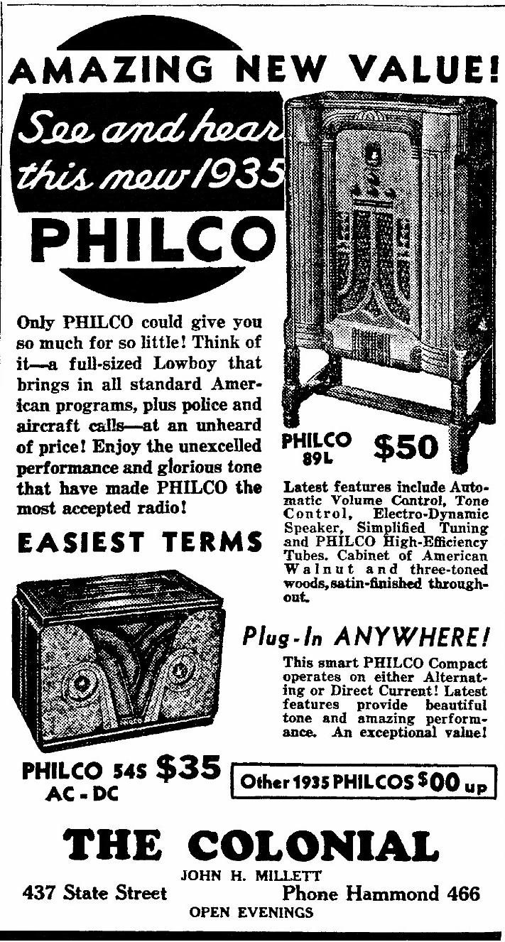 Philco Model 54S Table (Mantel) "Owl-Eye" Radio (1934/1935)