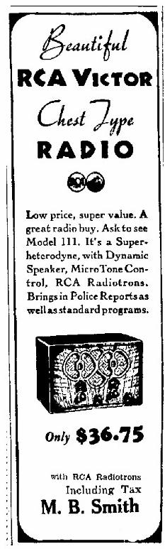 RCA Model 111 Compact Table Radio (1933)