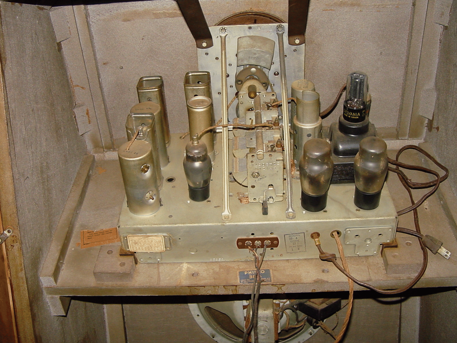 Philco Model 38-4 Floor Model Radio, Rear View