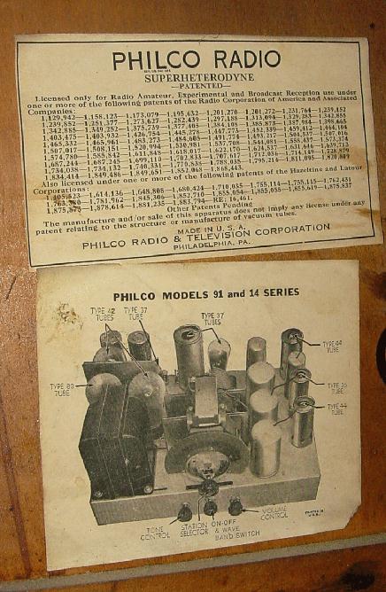 Philco Model 91D (91) Console Radio (1933)