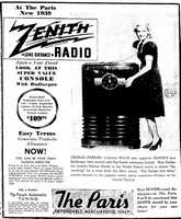 Zenith Model 9-S-367 (9S367) Console Radio (1939)