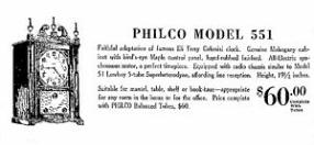 Philco Model 551 Colonial Clock Radio (1932)